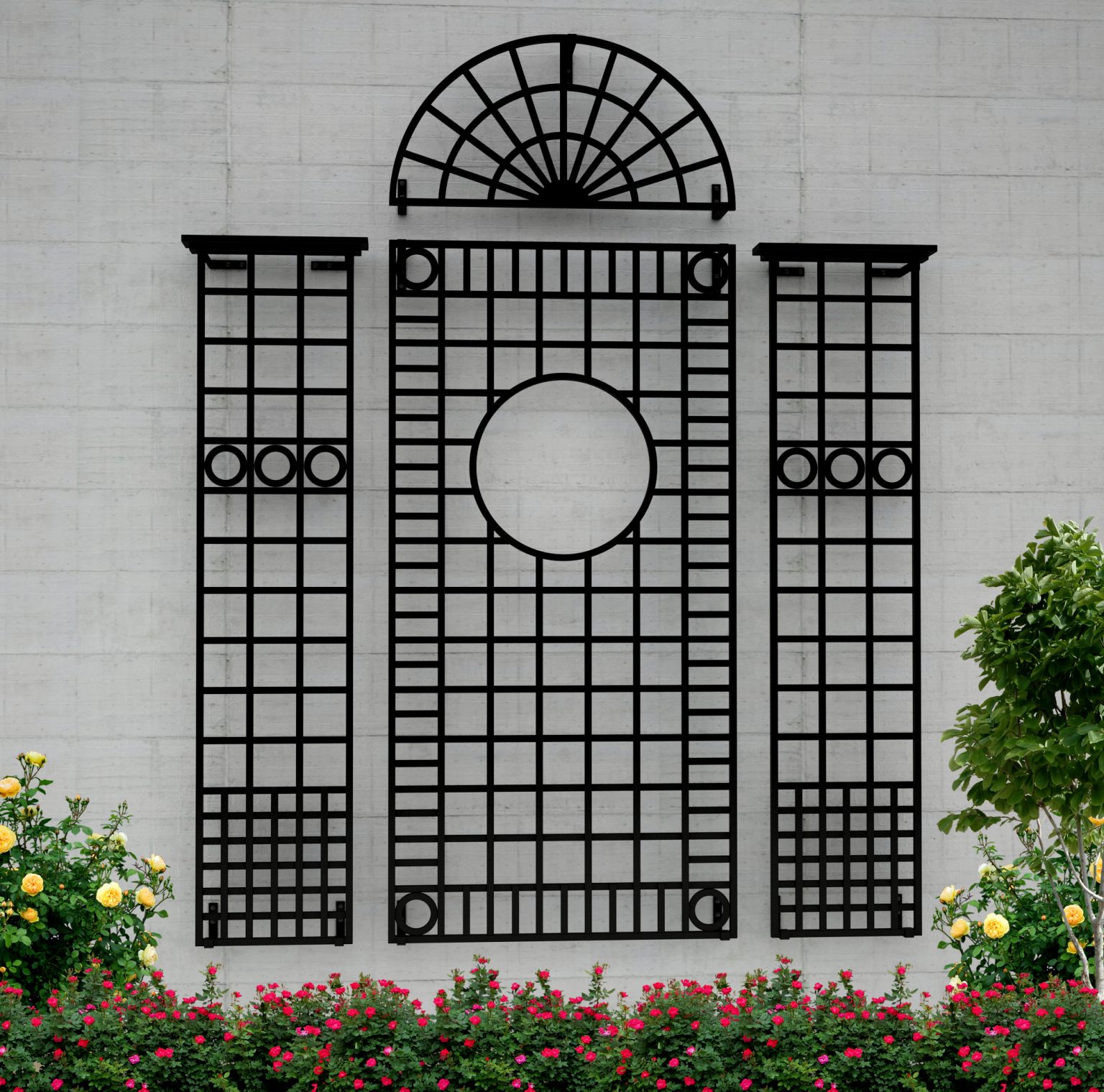 Knebworth House Set Metall Spalier - Classic Garden Elements